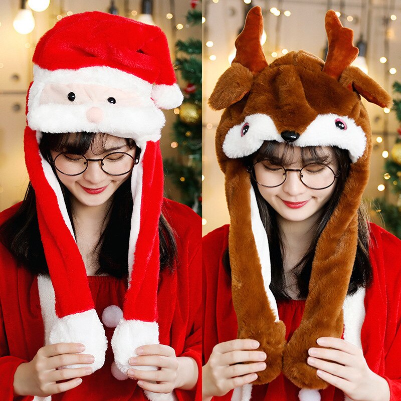 Santa Claus Hat Moving Ears Cute Cartoon Toy Hat L... – Grandado