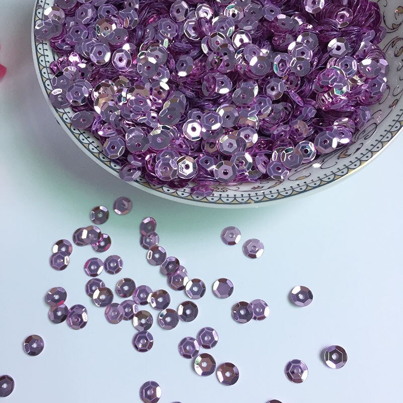 50g 5mm Light Pink Sequins Round Cup Sequins Paill... – Grandado