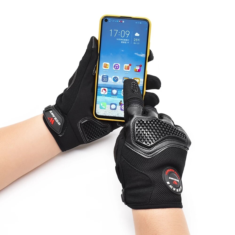WOSAWE Men Cycling Gloves Touchscreen PU Leather B... – Grandado