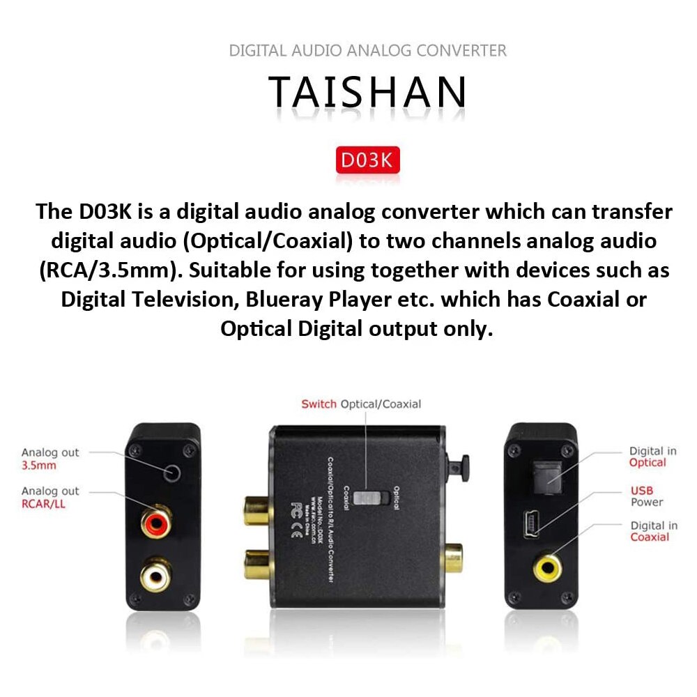 FiiO D03K Digital Audio Decoder Coaxial Optical US... – Grandado