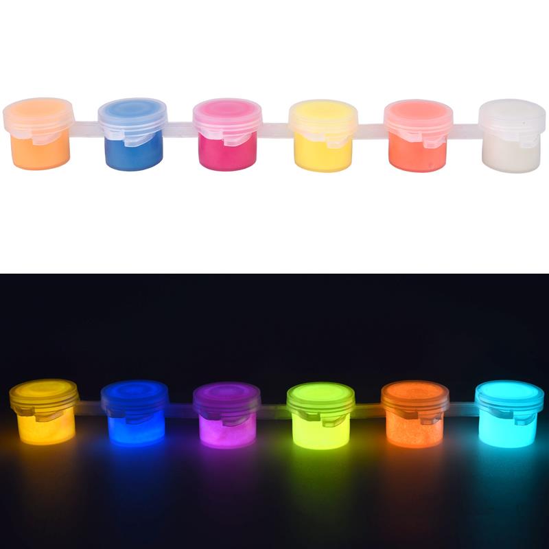 6colors/Set Fluorescent Acrylic Luminous Pigment G... – Grandado