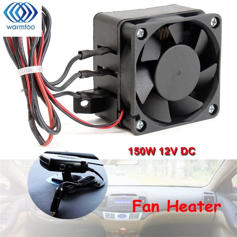 Black 150W 12V DC PTC Fan Heater Constant Temperat... – Grandado
