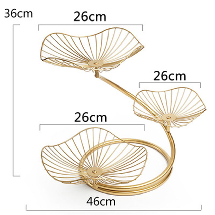 Iron Three Layer Fruit Basket Storage Basket Livin... – Vicedeal