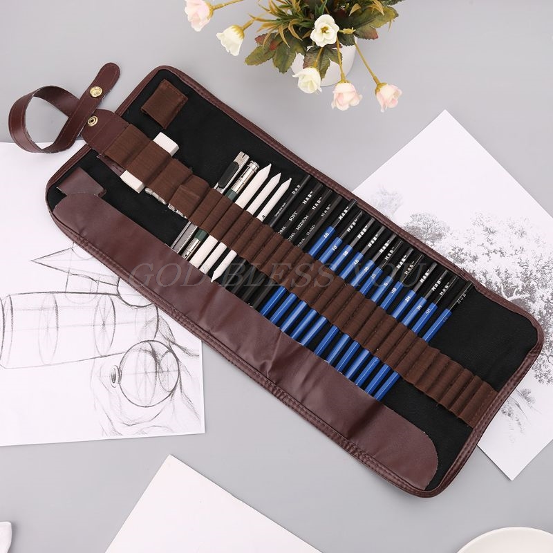 24pcs Sketching Drawing Art Tool Kit Graphite Char... – Grandado