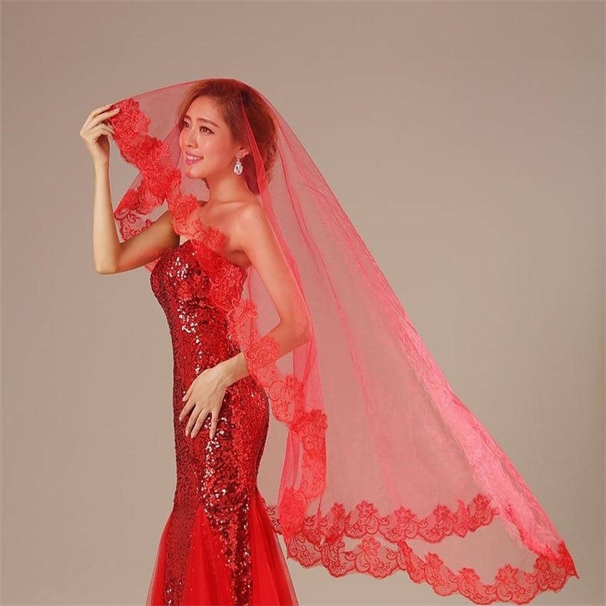 Wedding Veil Lace Cathedral Accessories About 3 M ... – Vicedeal