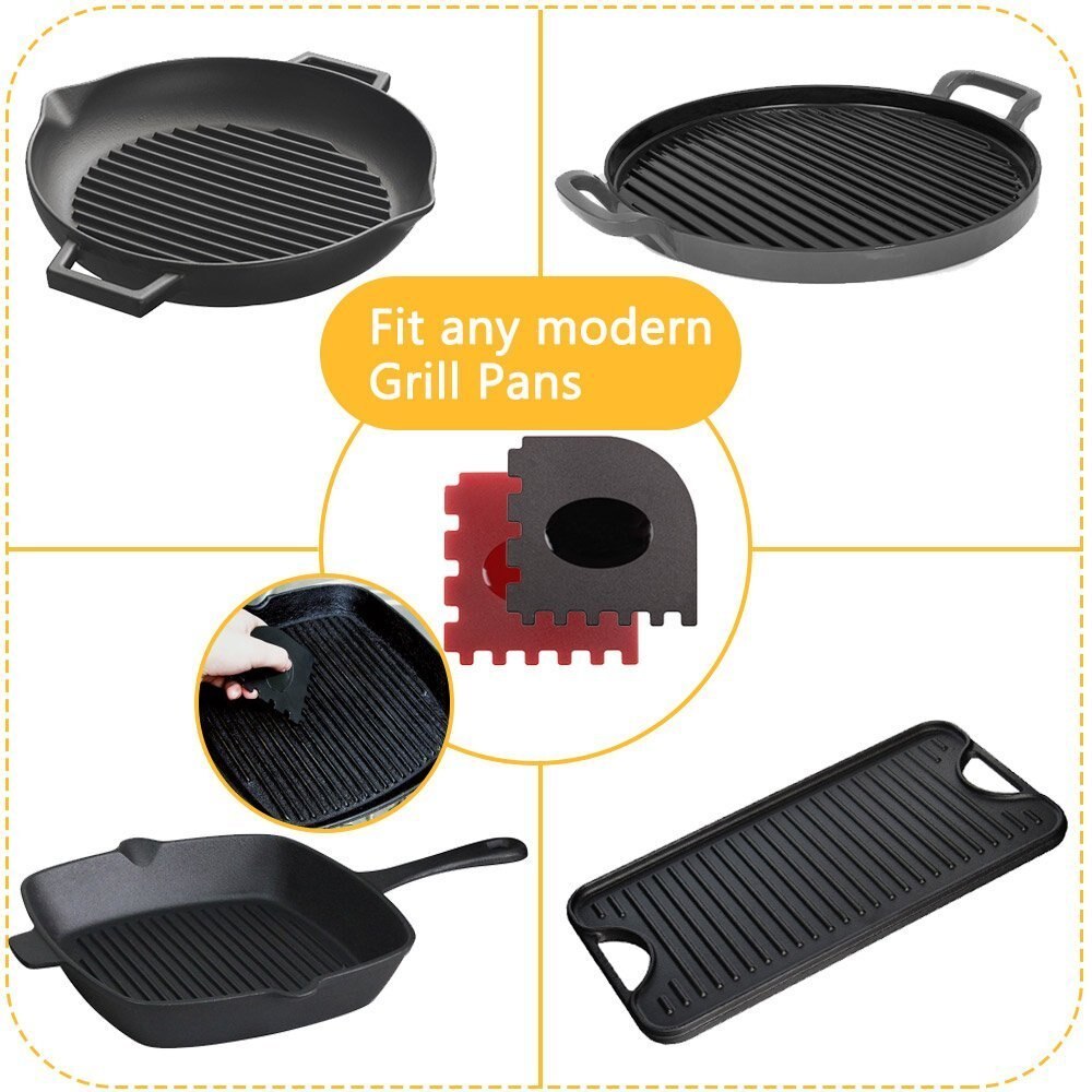 6 Piece Durable Grill Pan Scraper Plastic Set Tool... – Grandado