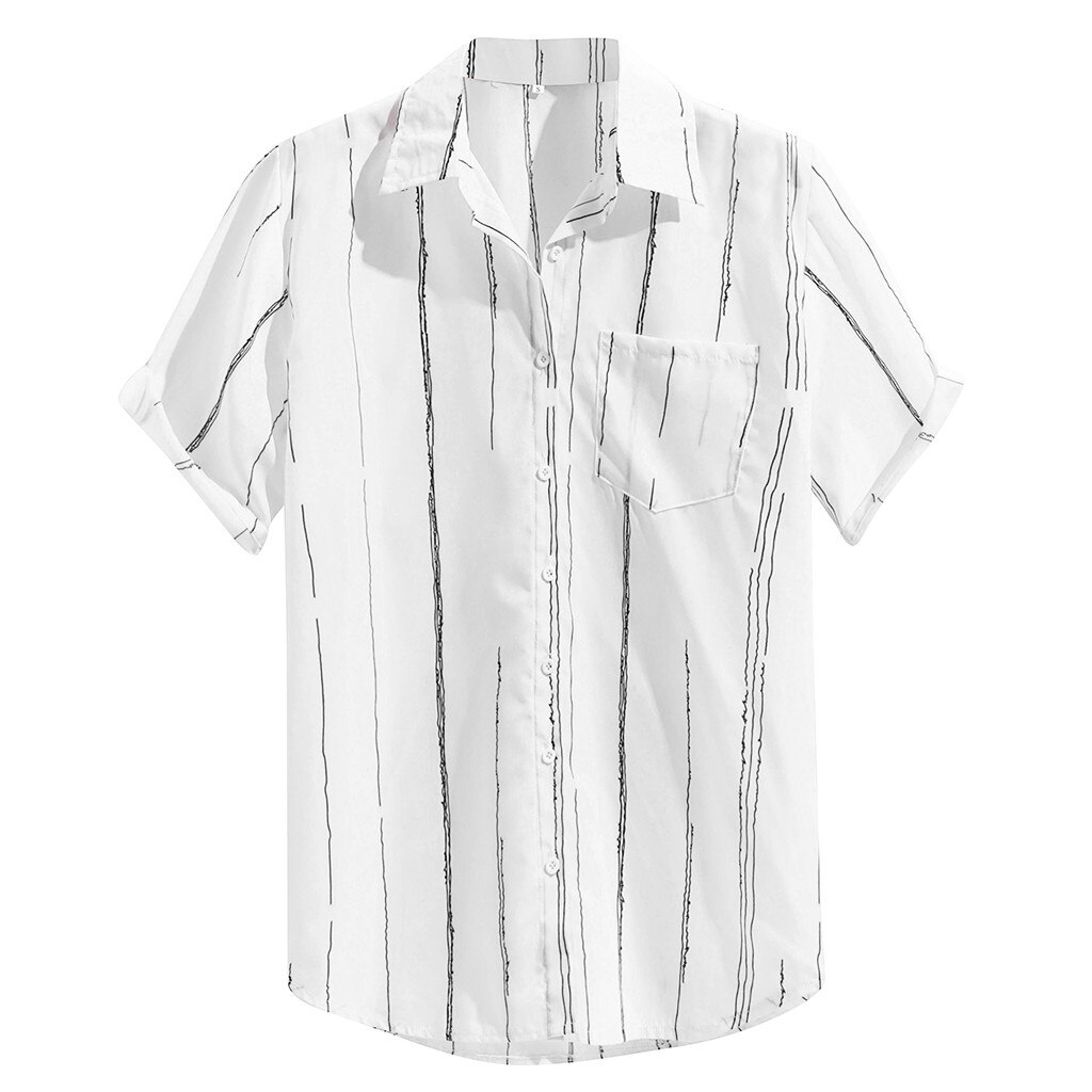 Gestreepte Shirts Streetwear Mannen Casual Shirts ... – Grandado