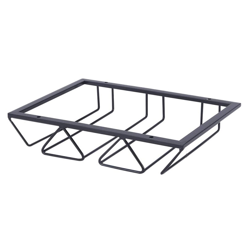Hanging Wine Glass Holder Rack Under Cabinet Stemw... – Grandado