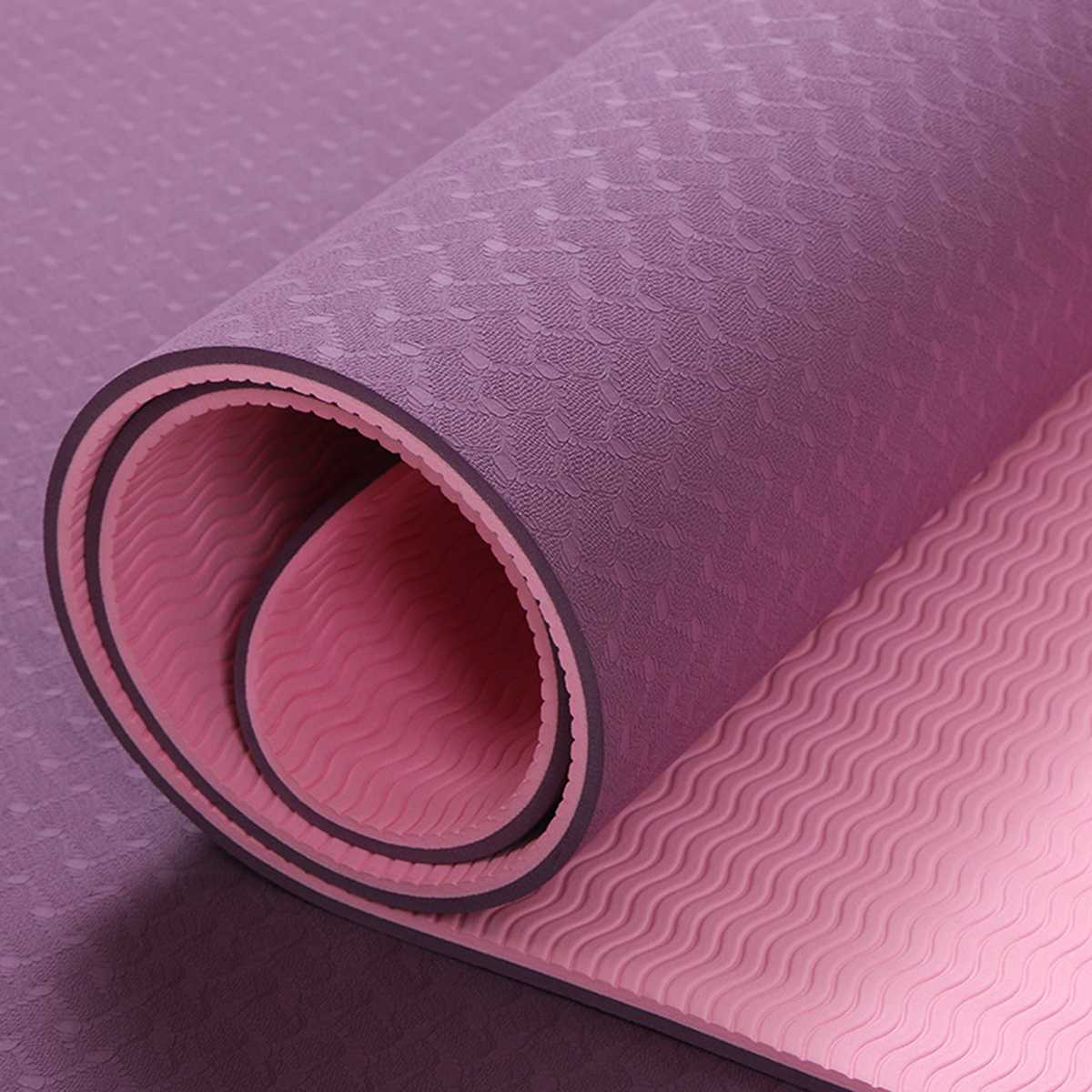 6MM TPE Yoga Mat Anti Slip Sports Fitness Exercise... – Grandado