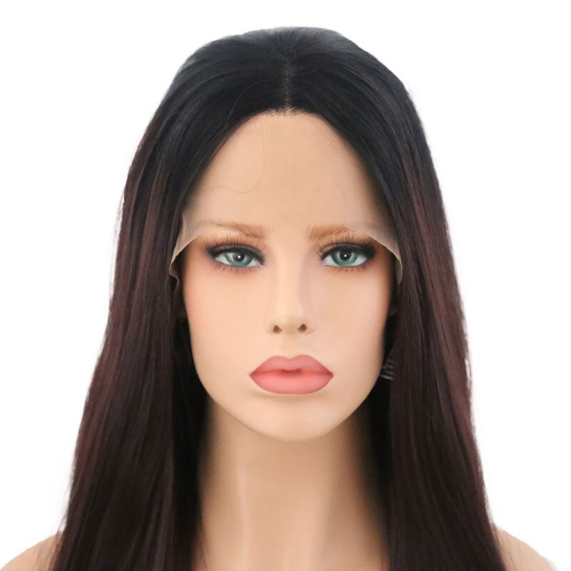 Bombshell Black Ombre Brown Straight Synthetic Hai... – Grandado