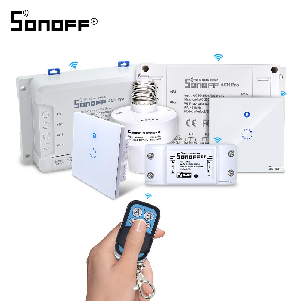 SONOFF 433mhz 4 Buttons Channel RF Wifi Wireless R... – Grandado