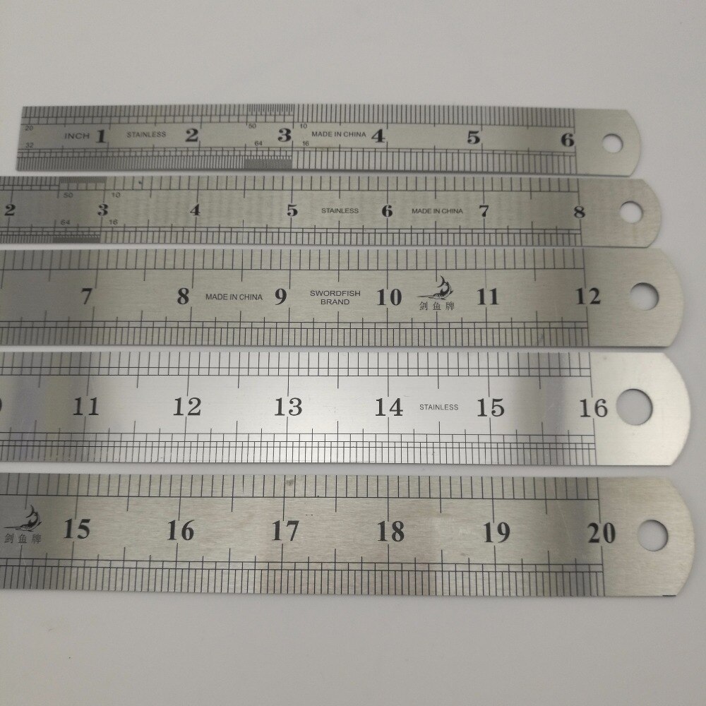 5pcs/lot Steel ruler 15cm 20cm 30cm 40cm 50cm 60 c... – Grandado