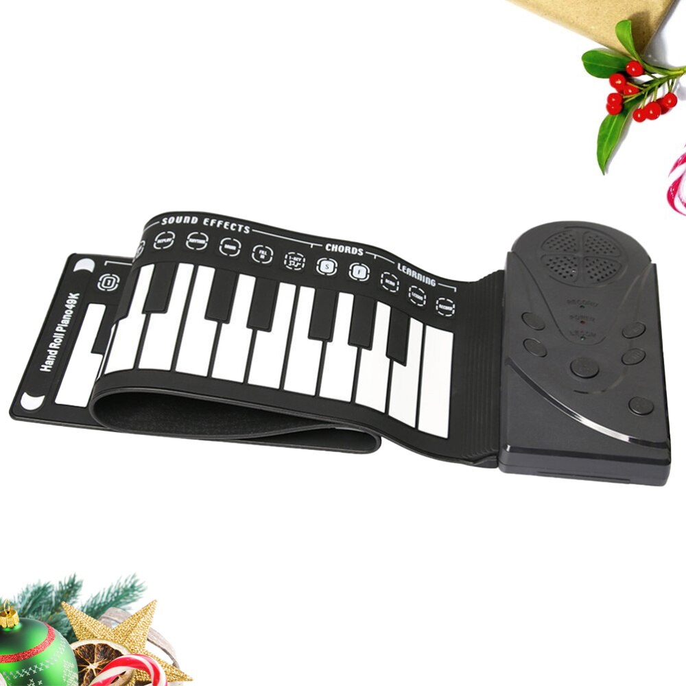 49 Keys Roll-up Keyboard Piano Silicone Foldable E... – Grandado