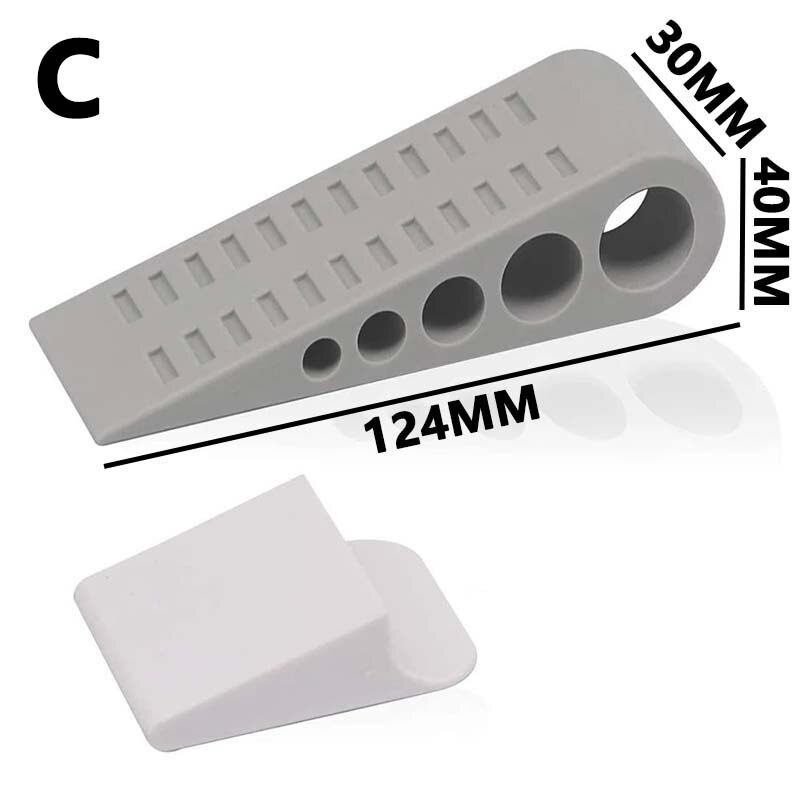 Nail-free Safety Rubber Door Stopper Wedge Securit... – Grandado