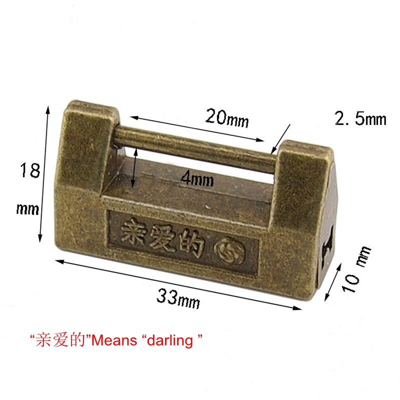 Vintage Antique Iron Chinese Old Lock Retro Brass ... – Grandado