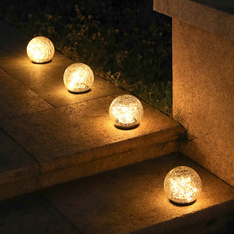Solar Light Led Glazen Bol Lamp Decoratie Voor Out... – Grandado