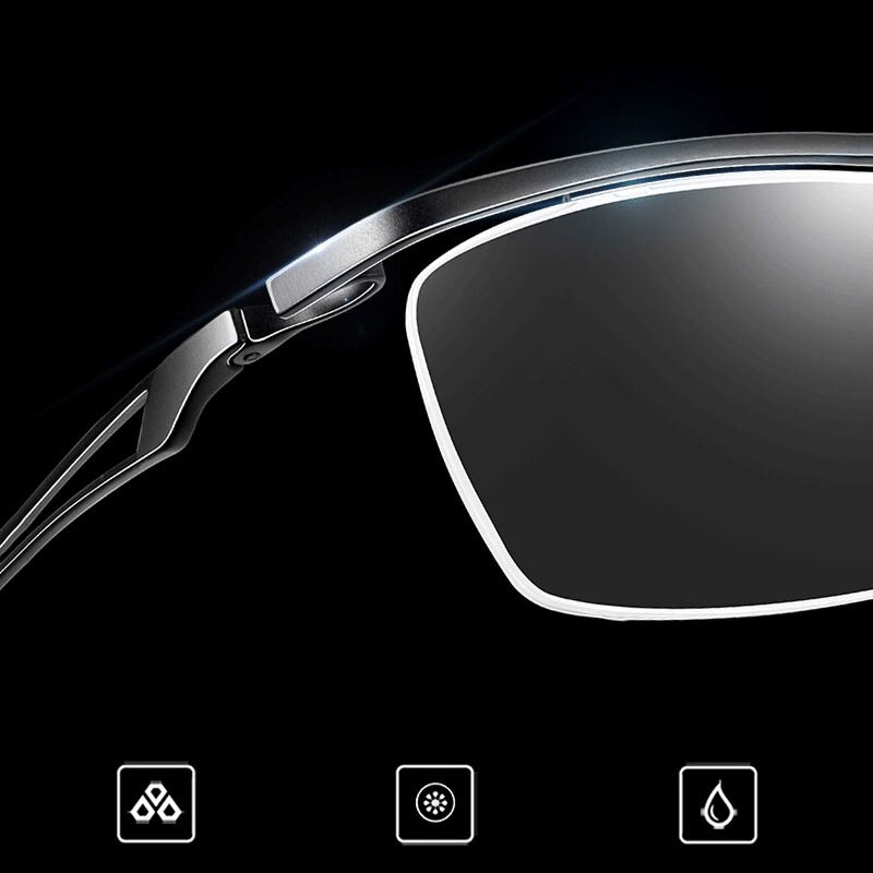 Pure Titanium Frame Glasses Half Rim Eye Glasses M... – Grandado