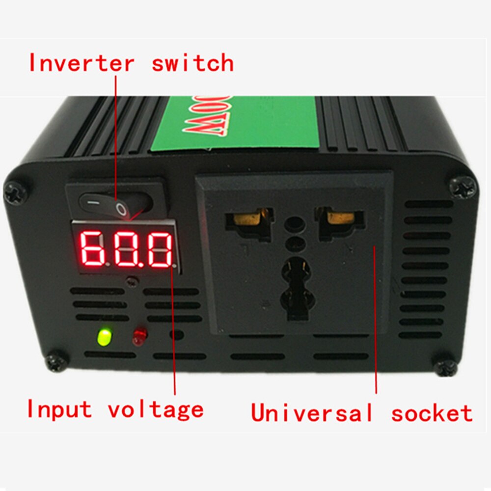 300W Output/600W Peak DC12v 24v to AC220v 110v 60h... – Grandado