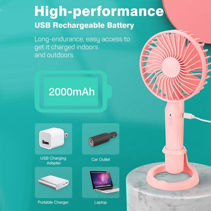 Draagbare Handheld Fan,Mini Cooling Fan Usb Oplaad... – Grandado