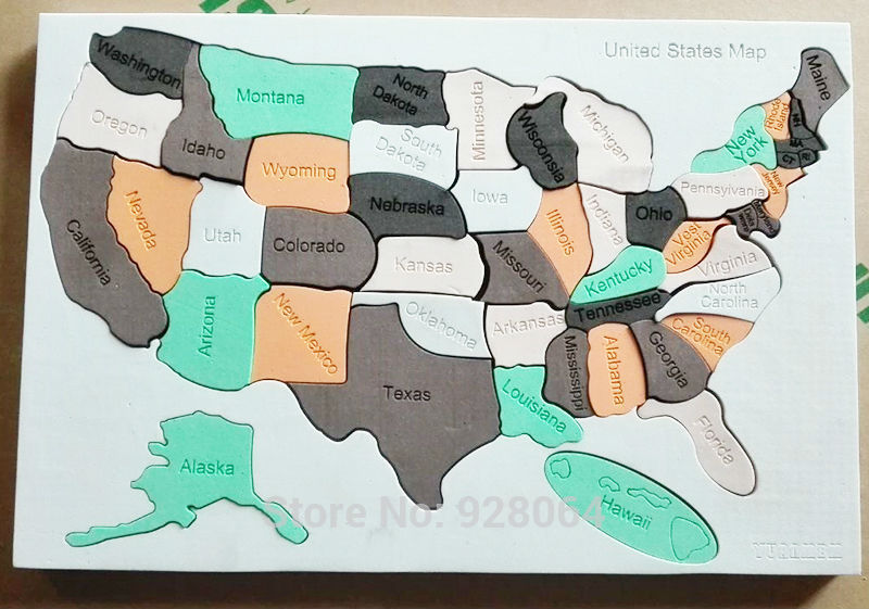 United States map 3D puzzles/Educational baby toys... – Grandado