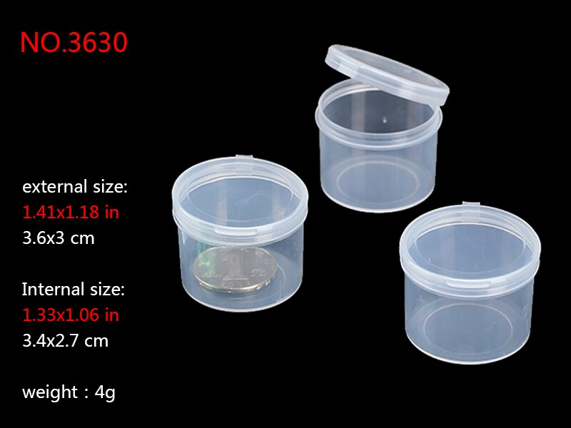 Small Boxes circular Transparent Plastic Box Jewel... – Vicedeal