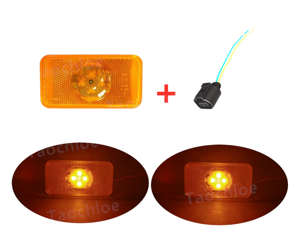 1X24 v Gele Led Reflector Side marker lamp truck w... – Vicedeal