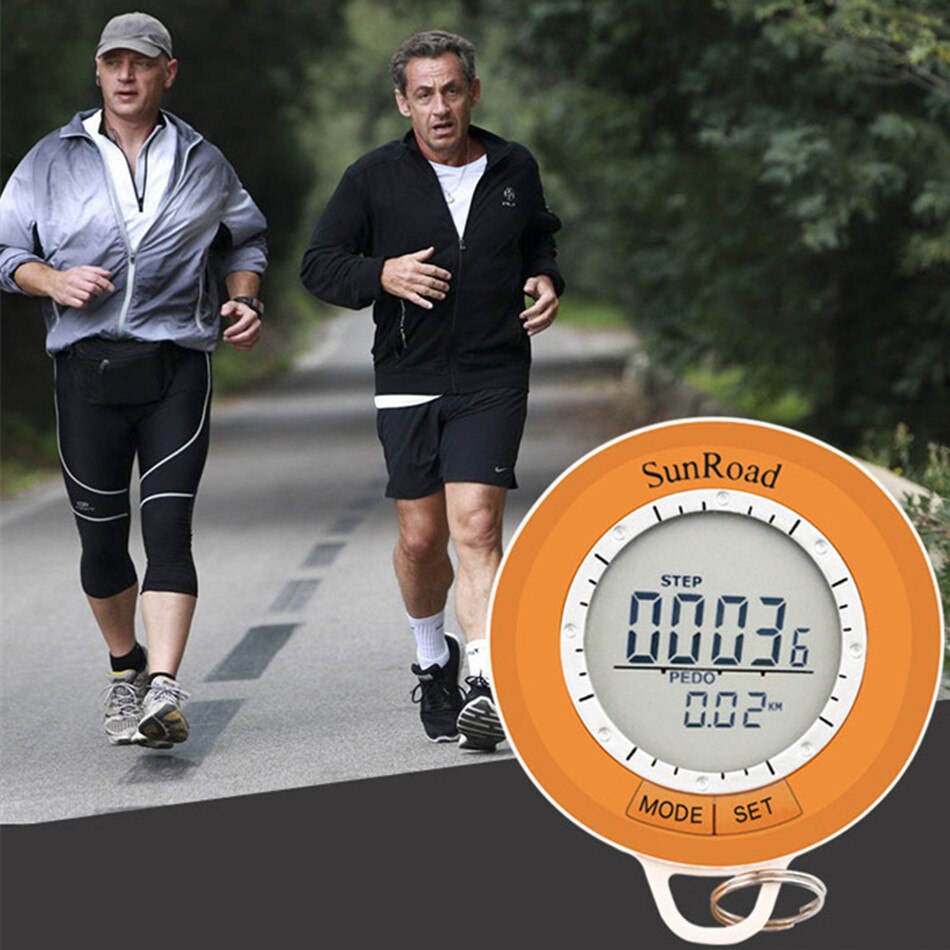 SR108S Mini LCD Digitale Stappenteller Oranje Hoog... – Grandado