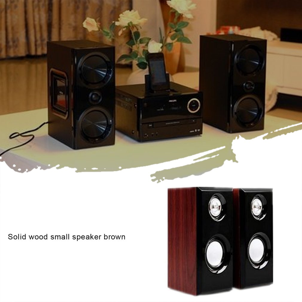 USB Plug D092 Small Solid Wood Speaker Wooden Subw... – Grandado