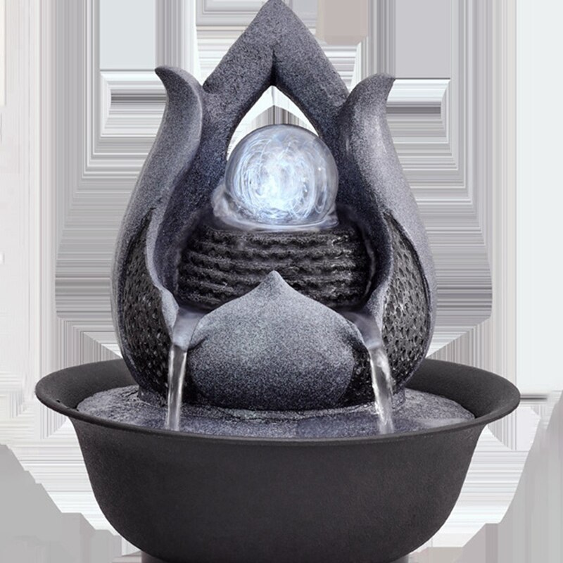 Indoor Electric Tabletop Fountain With LED Lights ... – Grandado