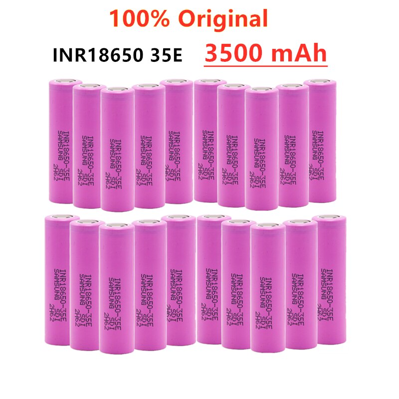 40 PCS Original INR18650 35E 3.7V 3500mAh 20A disc... – Grandado