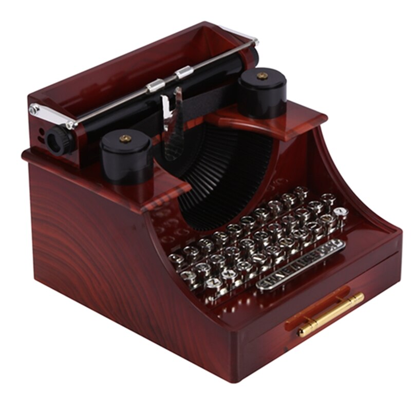 ! Home Retro Vintage Typewriter Music Box For Home... – Grandado