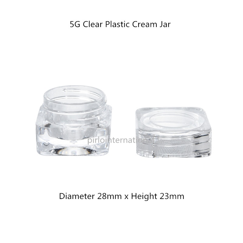 100pcs 5G Clear Plastic Cream Jar With Lid Empty B... – Grandado