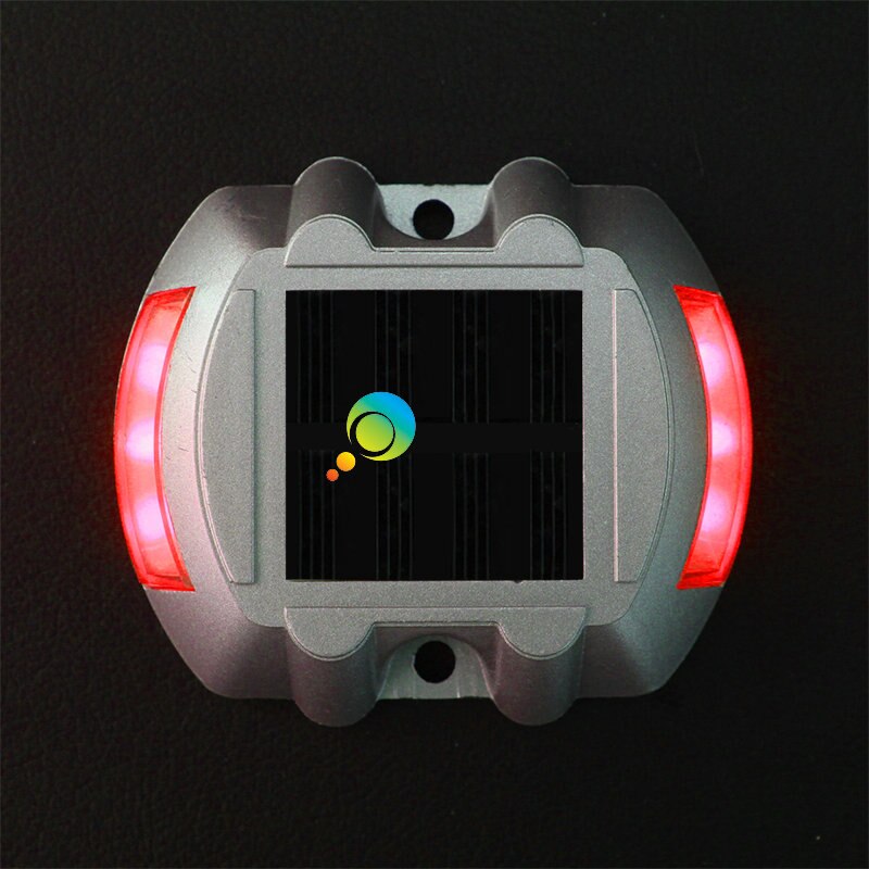 Red LED light steady mode horseshoe aluminum solar... – Grandado