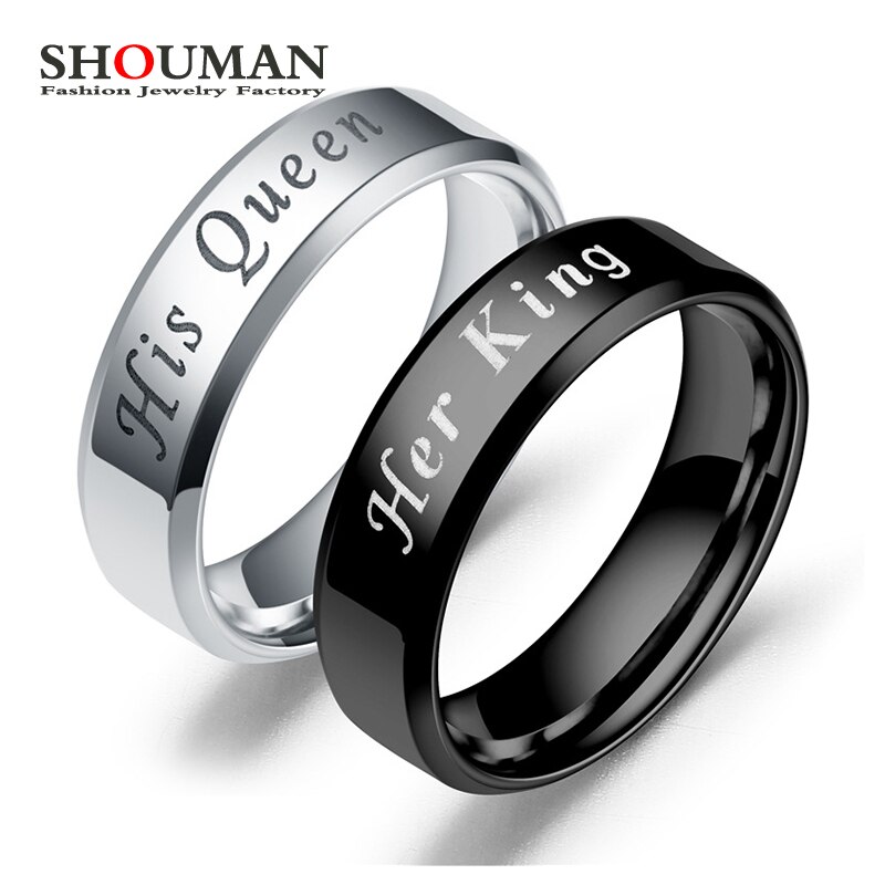 SHOUMAN Stainless Steel Couple King Queen Wedding ... – Vicedeal