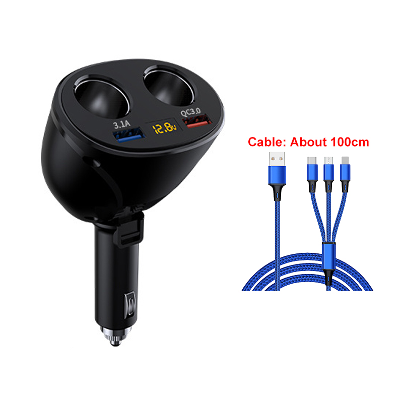 Qc3.0 12v 24v universelle dobbelte usb porte bil c... – Grandado