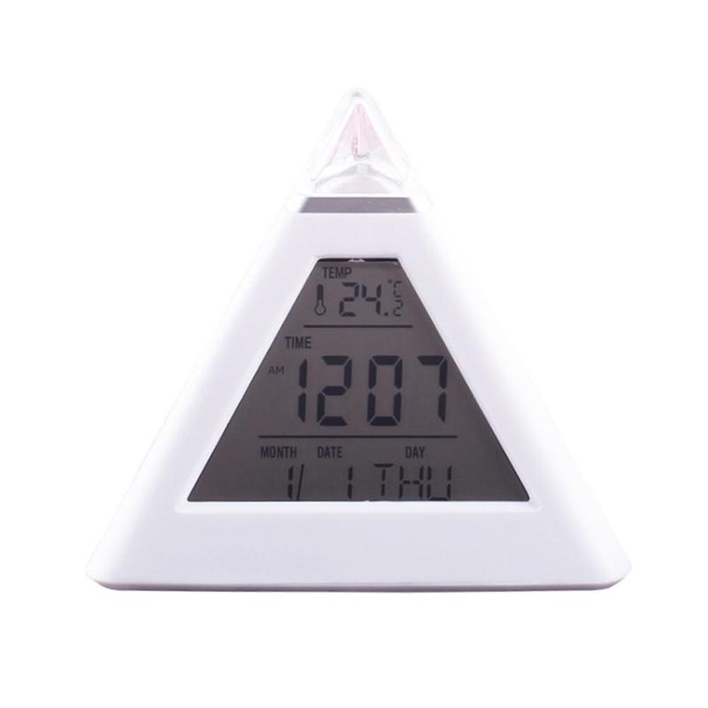 Triangle colorful color changing alarm clock alarm... – Grandado