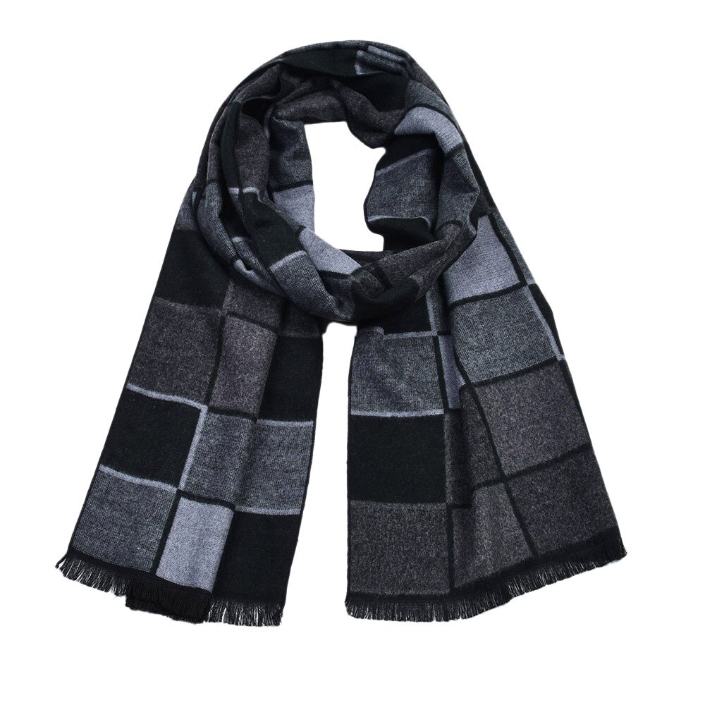 Classic Autumn Winter Warm Plaid Man Scarf Cashmer... – Grandado