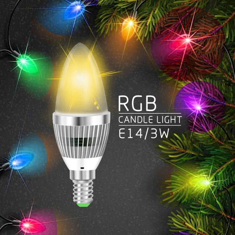 16 Color Changing E14 3W RGB LED Lamp Bulb 24Key R... – Vicedeal