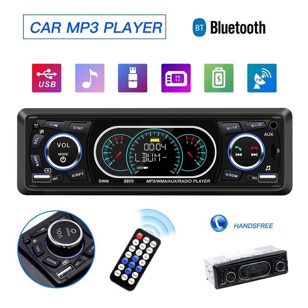 Enkel 1 din bilstereo mp3 spiller i dash autoradi... – Grandado