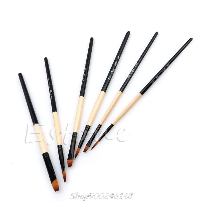 6 stuks Aquarel Borstel Aquarel Verf Plastic Handv... – Vicedeal