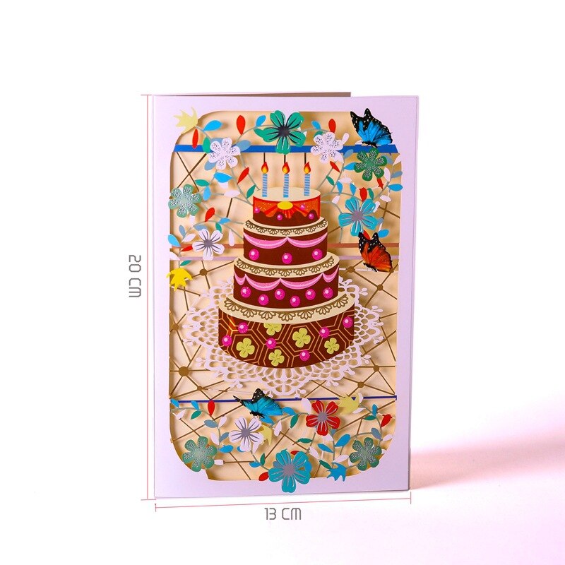 Birthday card 3D three-dimensional greeting card B... – Vicedeal