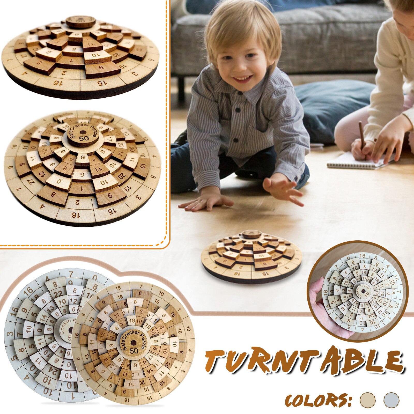 Number Puzzle Wooden Puzzle 50 Adult Kids Interact... – Grandado