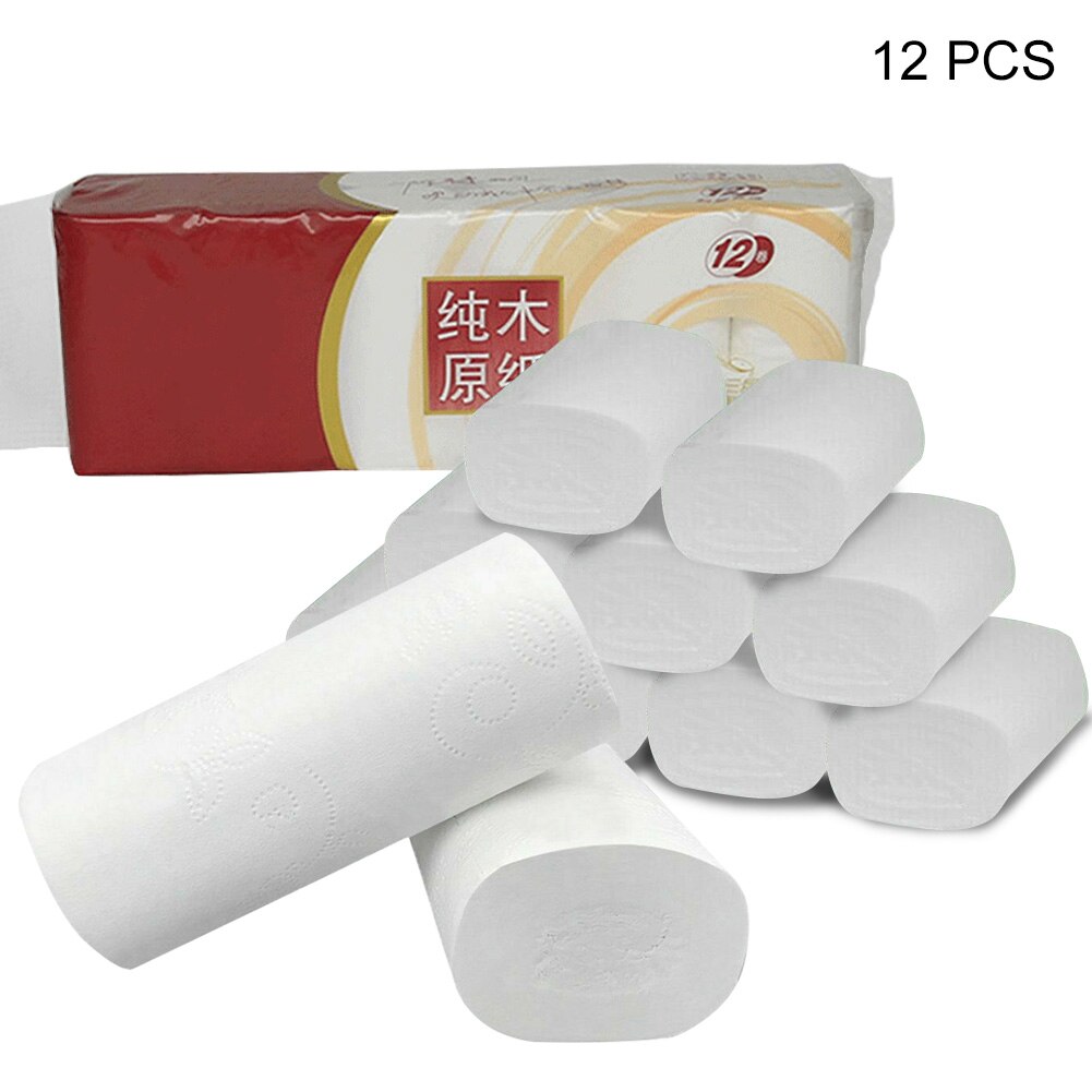 12rolls/pack 4 Ply Bathroom Tissue Cleaning Hotel ... – Vicedeal