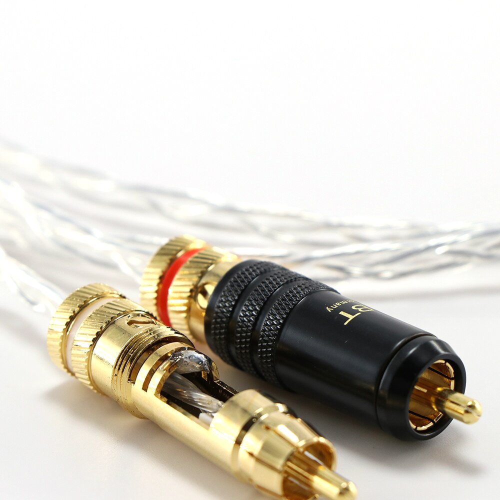Pair X420 occ copper silver plated audio Interconn... – Grandado