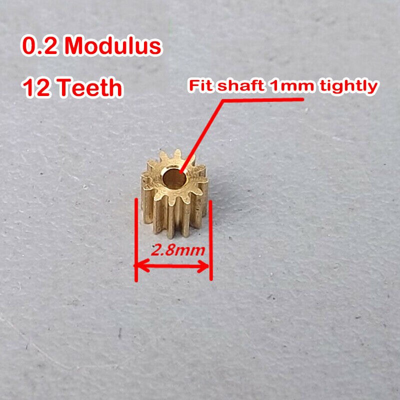 10PCS 0.2 Modulus Copper Gear Micro Mini Electric ... – Grandado