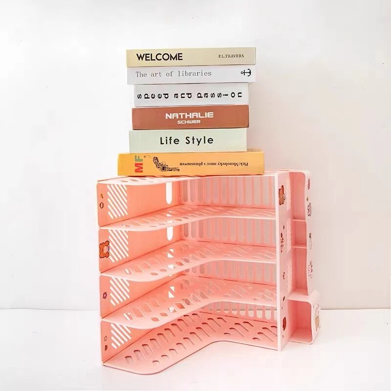 Ins DIY Kawaii Desk Book Stand Plastic Table Stati... – Grandado
