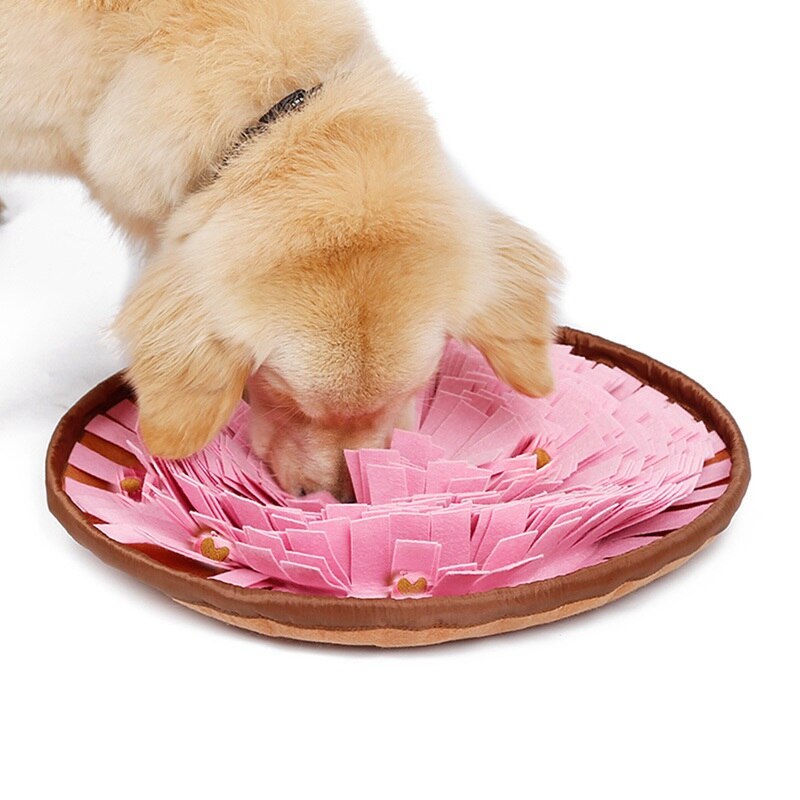 Pet Toys Dog Round Pet Sniffing Pad Washable Train... – Grandado