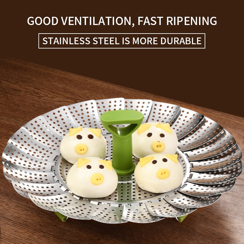 Stainless Steel Folding Steamer Basket Folding Dis... – Grandado