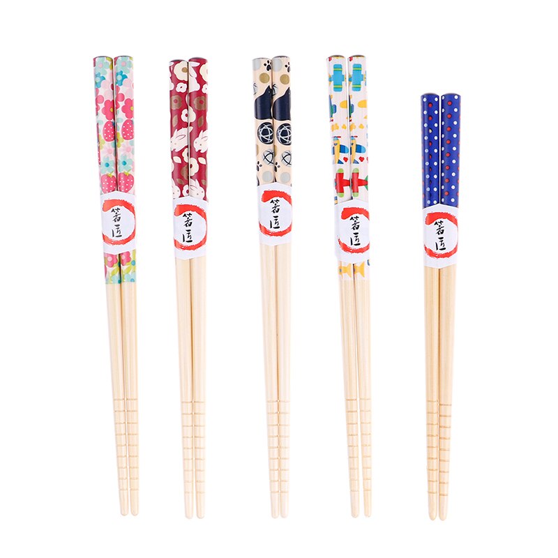 Cute Cartoon Natural Bamboo Chopsticks Joint Chops... – Vicedeal