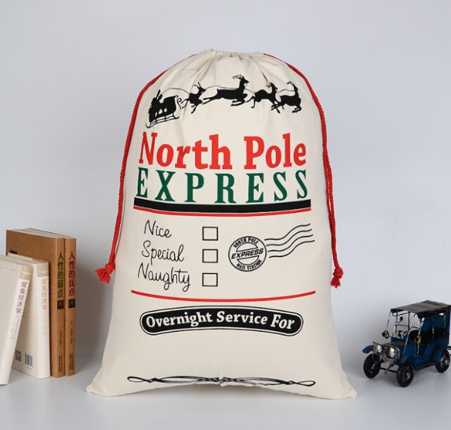 Large Canvas Santa Sack Christmas Party Bags Xmas ... – Grandado